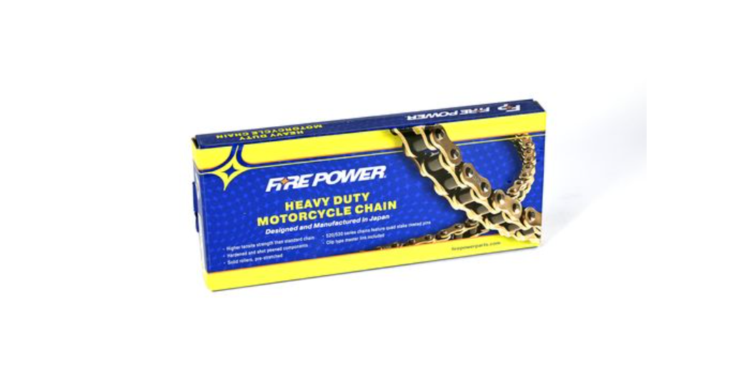 Chain - Fire Power Racing Chain Gold 420-120 – BBR Motorsports