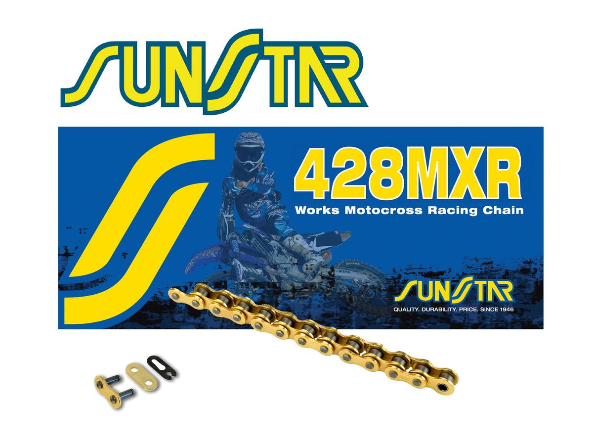 Chain - Sunstar Mini MX Works Gold Chain/ 428 - 134L – BBR Motorsports